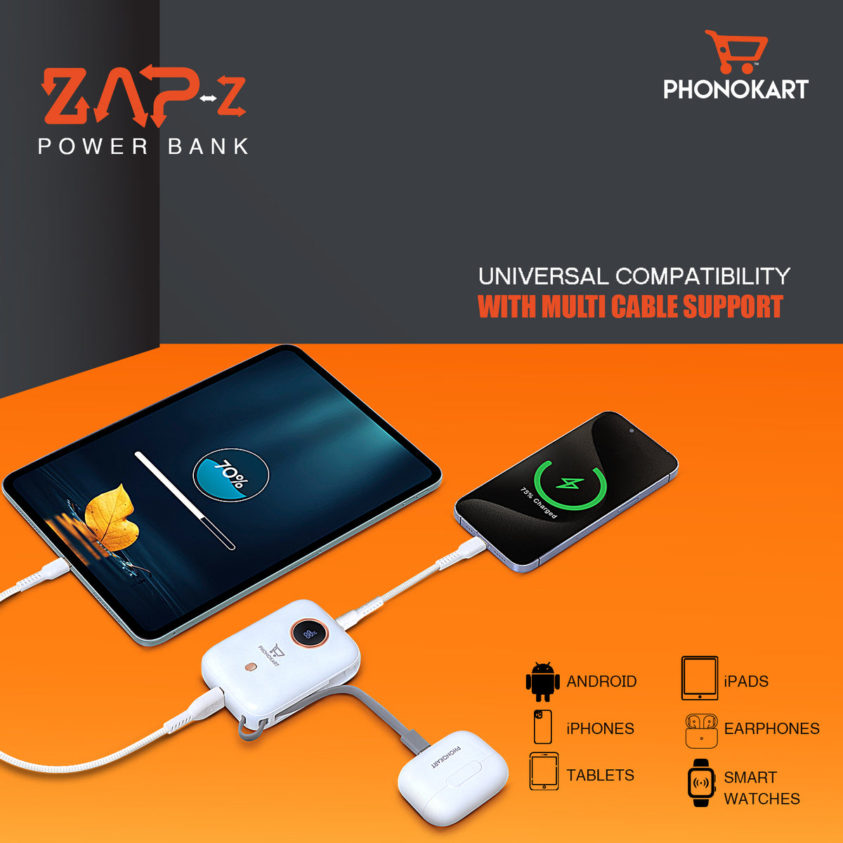 ZAP-2 10000 mAh power bank – Phonokart